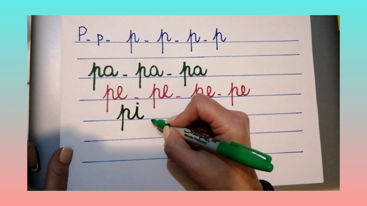 La letra P en cursiva - YouTube