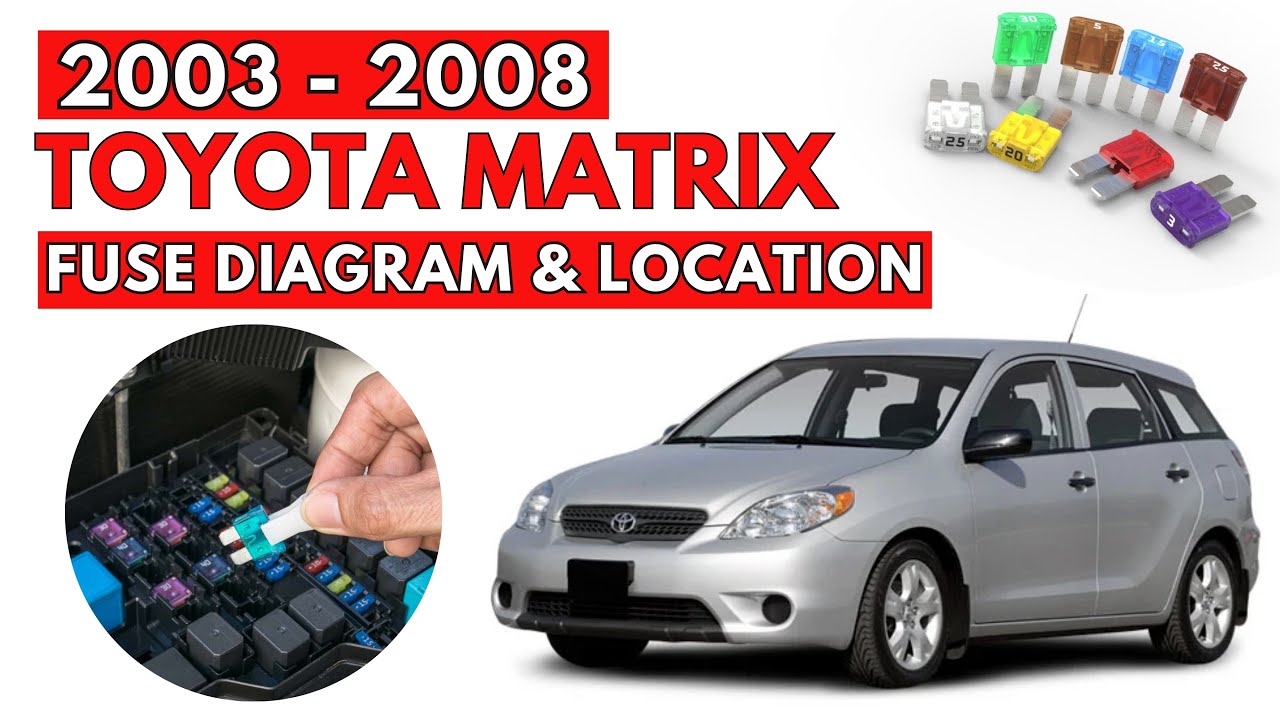 Toyota Matrix (2003 to 2008) Fuse Box Diagrams & Location User Guide ...