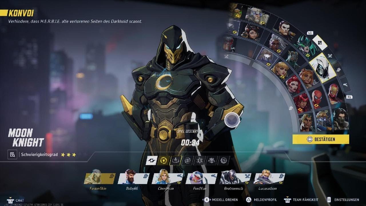 Marvel Rivals_ Moon Knight mit dem Gold Ranked Skin aus Season 0 - YouTube