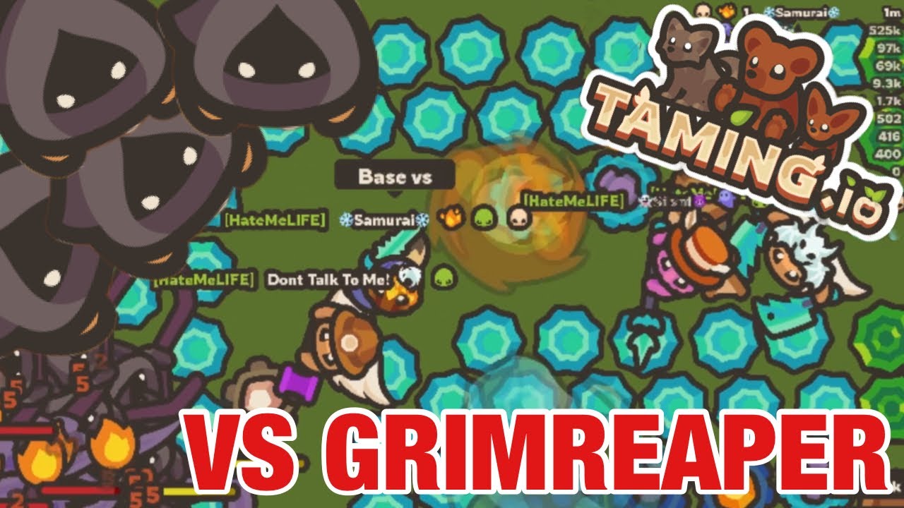 【Taming.io】🔥1m HS BASE vs “REAPER”🔥 - Best strongest mobile player ...