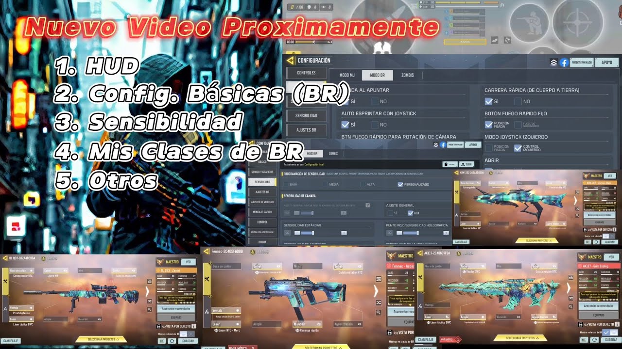 HUD, Config. Básicas, Sensibilidad (Todo BR) Clases delaSeason # ...