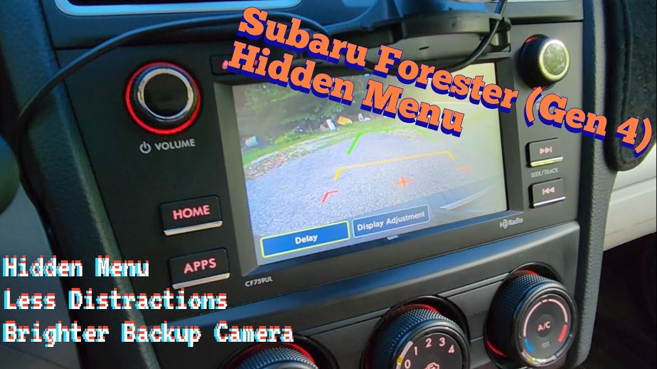 Car Care : Hidden Subaru Forester Menu, And Making Your Car Less ...