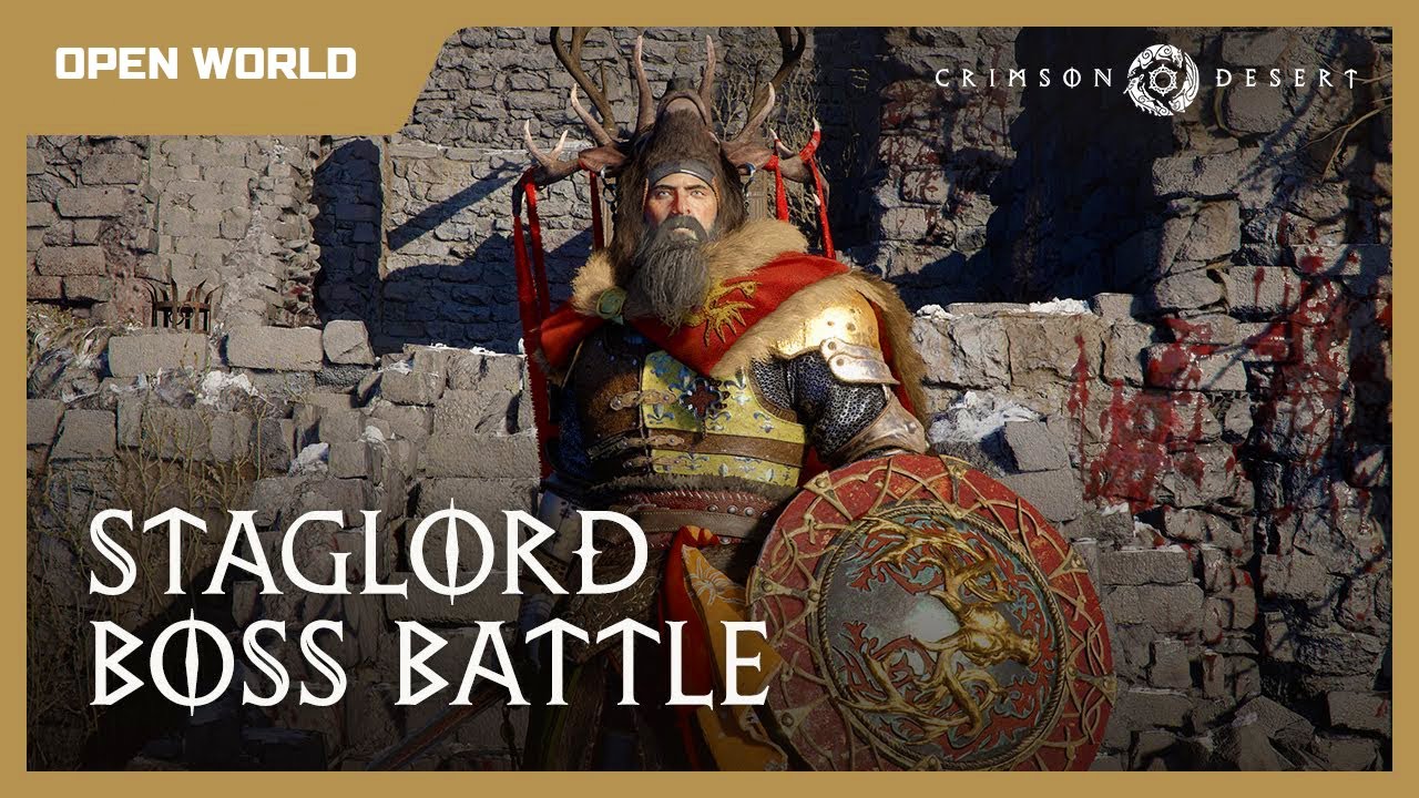 Crimson Desert Boss Battle Staglord - YouTube