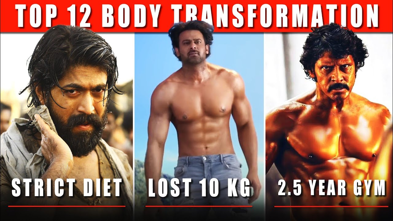 Top 12 Amazing Body Transformation Of South Actors In Hindi | Part 2 ...