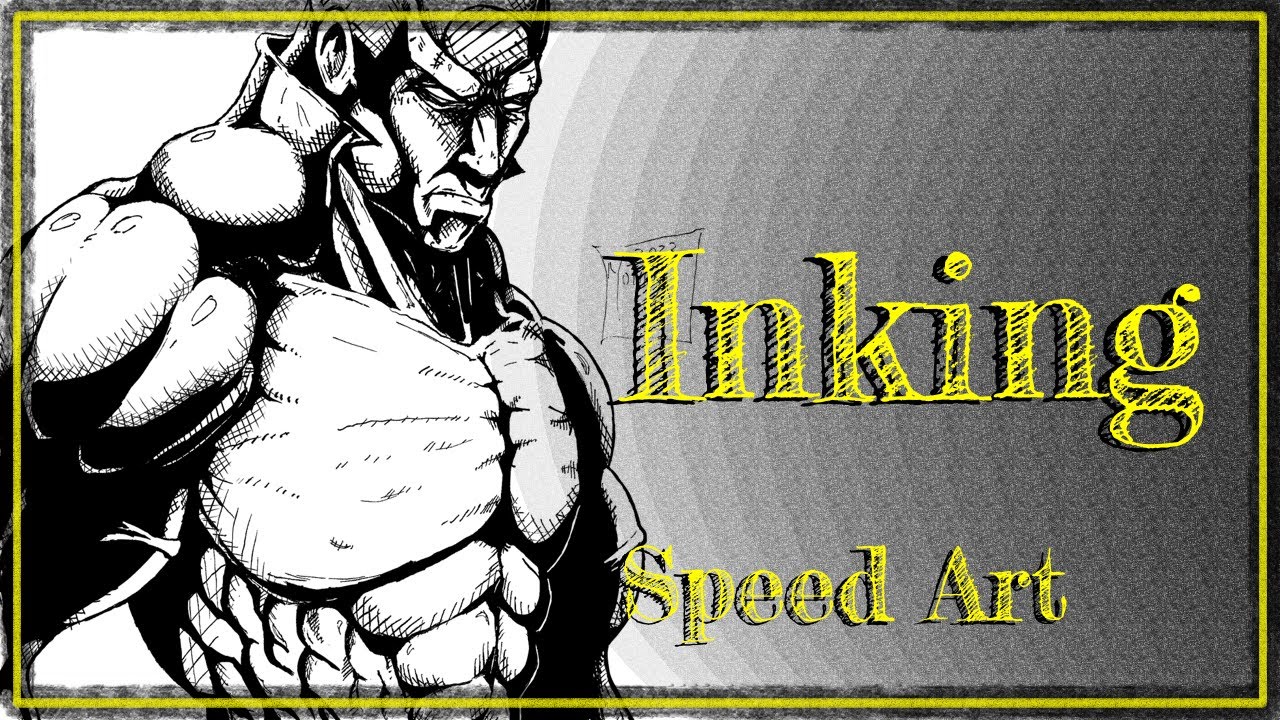 SPEED ART: Traditional Inking Practice - YouTube