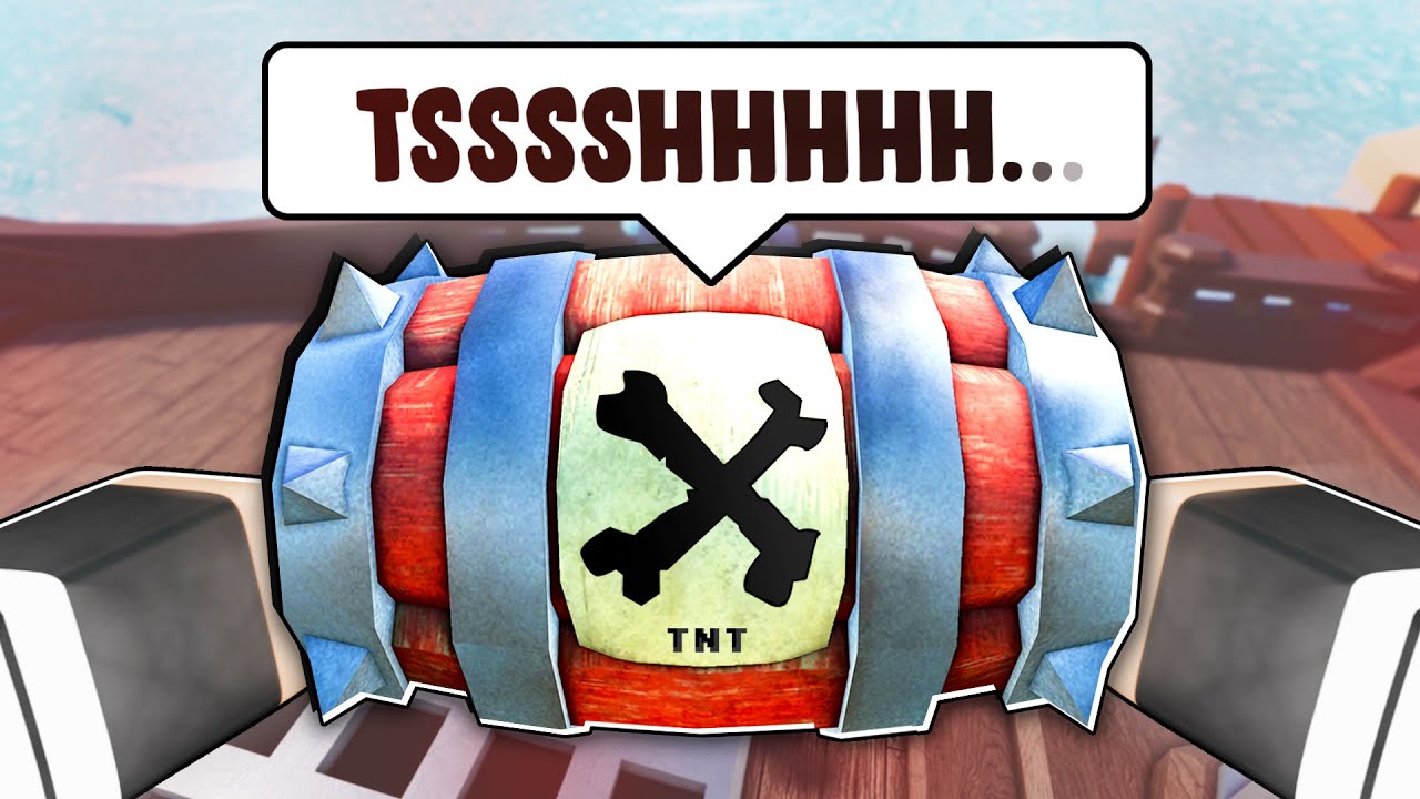 PVP with Explosive Barrels! In Sea of Pirates ROBLOX.. - YouTube