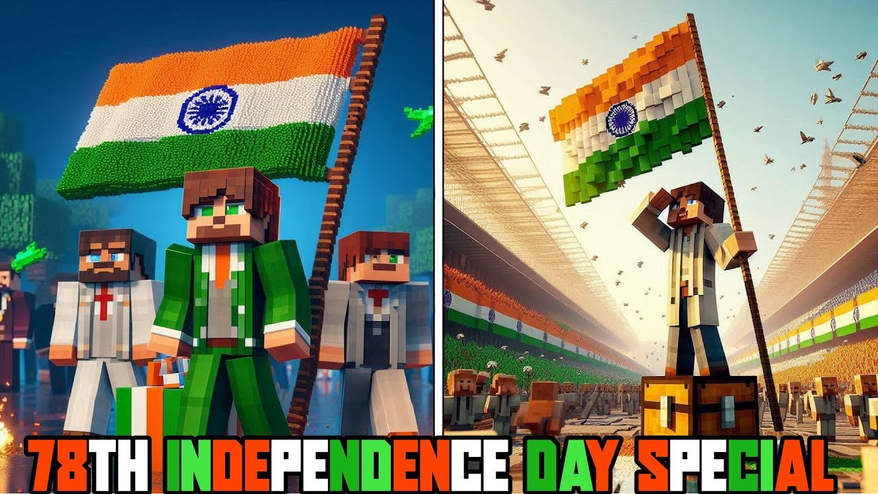 Let's Celebrate in Minecraft: India's 78th - YouTube
