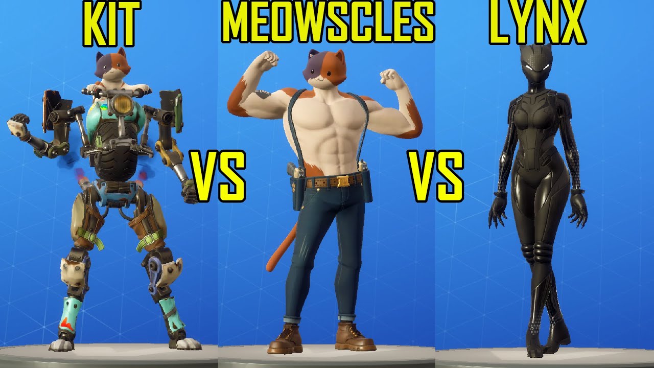 Kit vs Meowscles vs Lynx | Fortnite Dance Battle! (Cat Skins) - YouTube