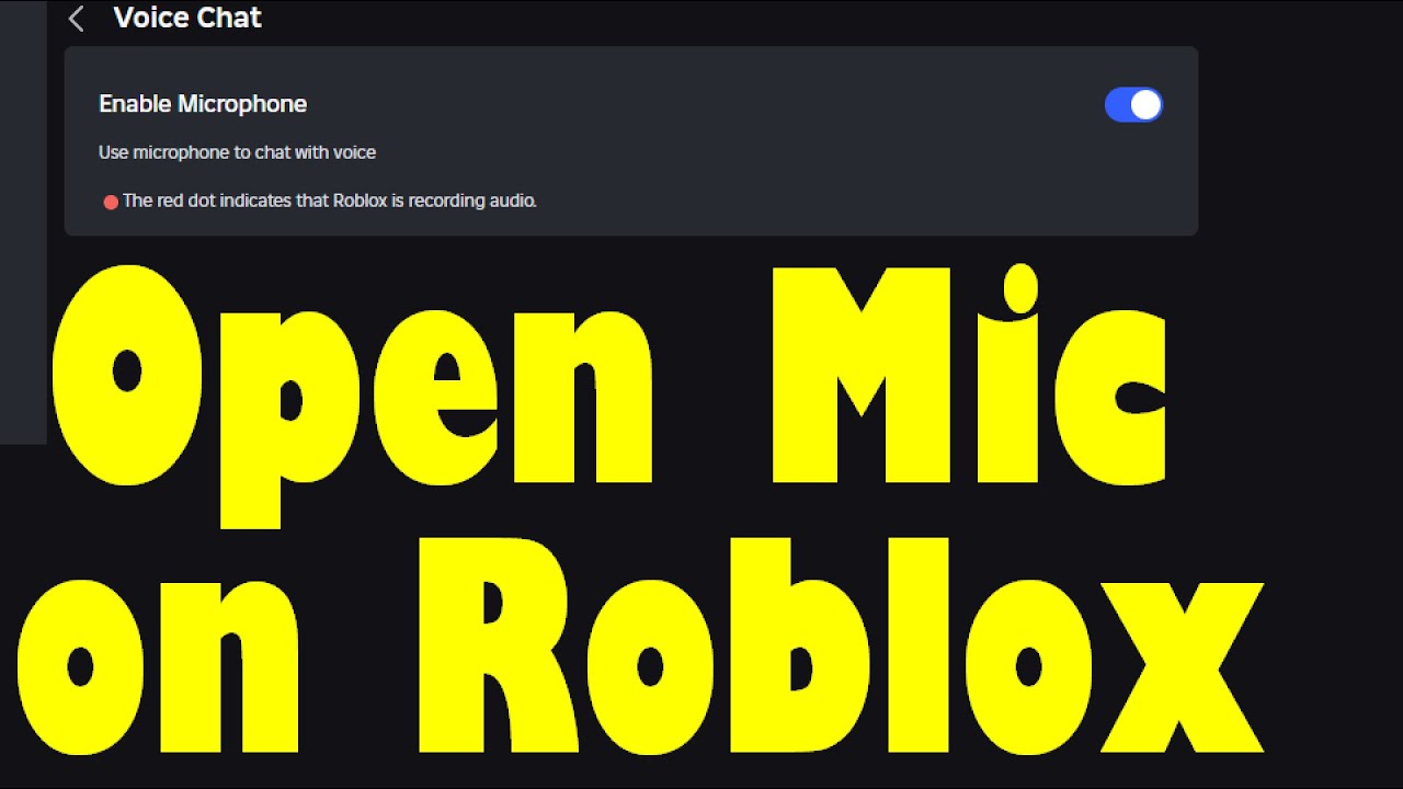 How to open mic in roblox!!! | Enable roblox mic tutorial - YouTube