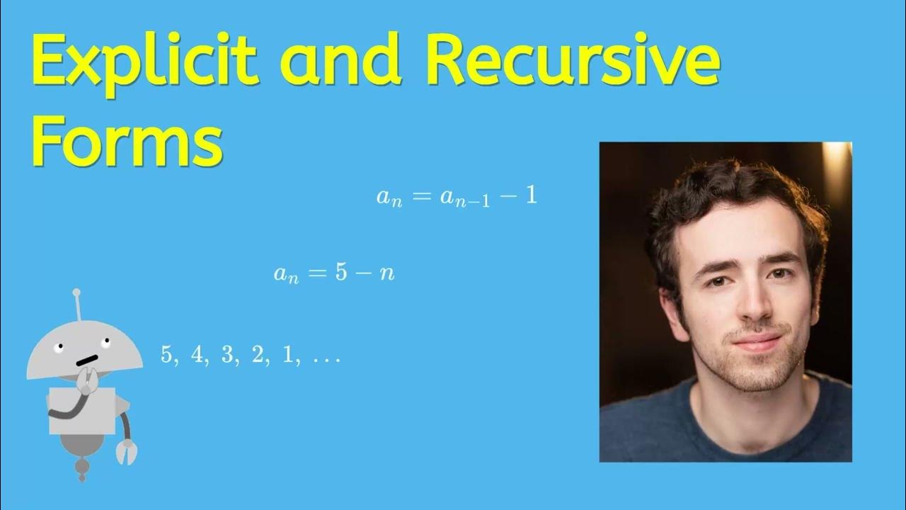 Explicit and Recursive Forms - Algebra for Teens! - YouTube
