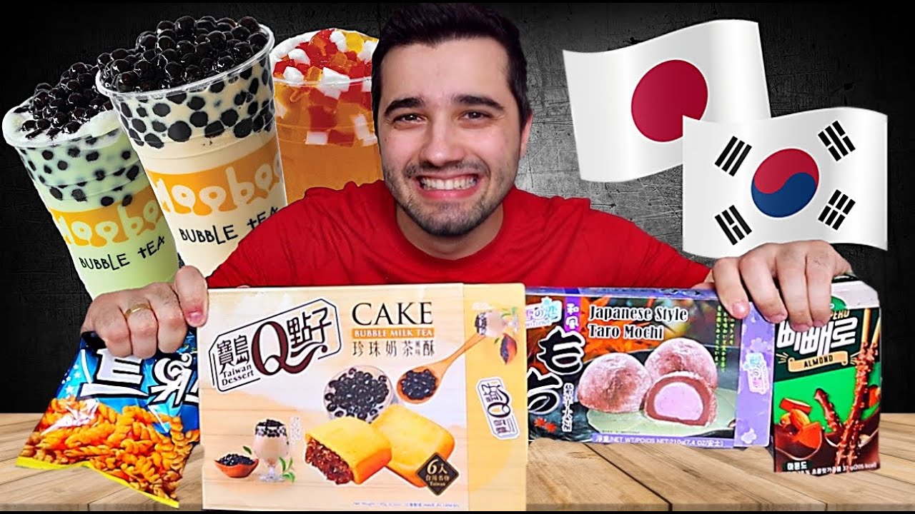 INCERC DULCIURI DIN JAPONIA si KOREA! (Mi-a explodat in gura..) - YouTube