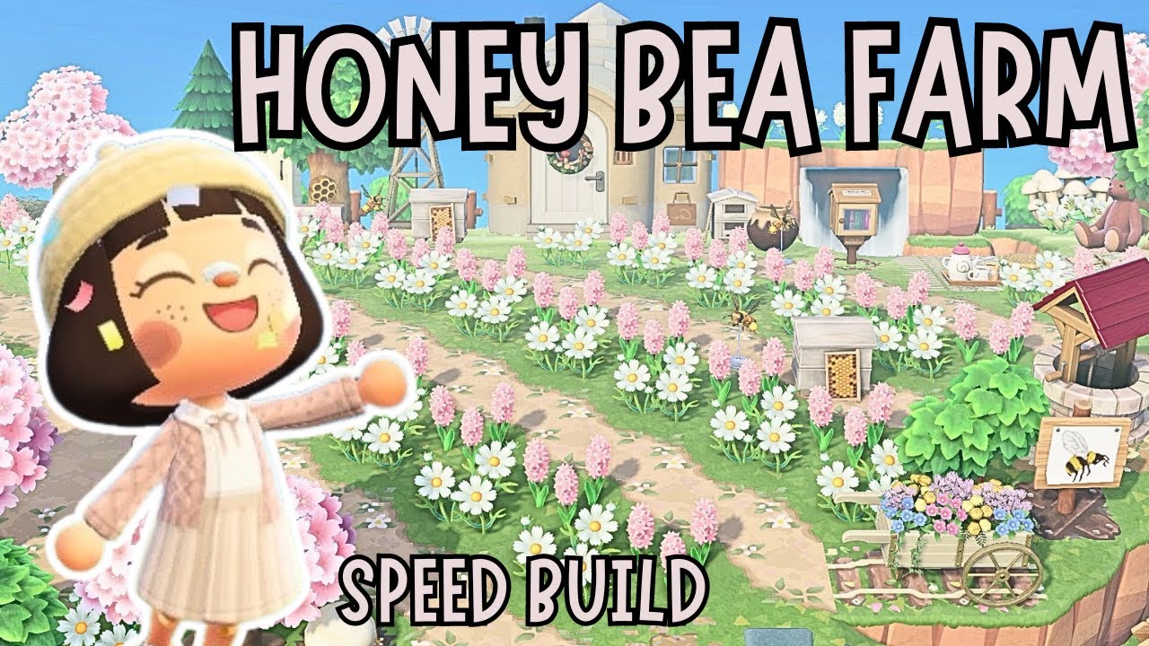 I MADE BEA A BEEHIVE/HONEY FARM & A DIAGONAL FLOWER FIELD | Speed Build | Let's Play Animal ...