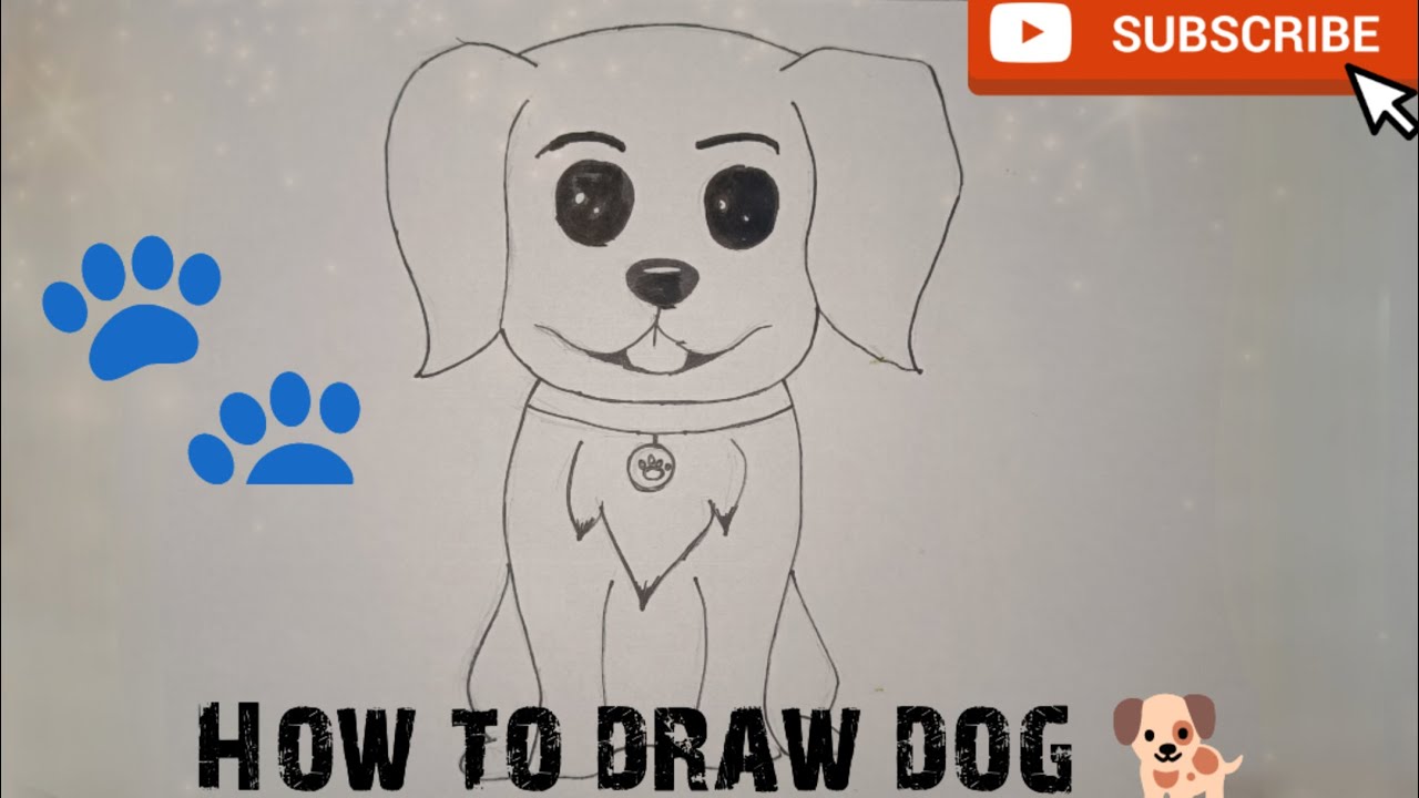 How to draw dog step by step - YouTube