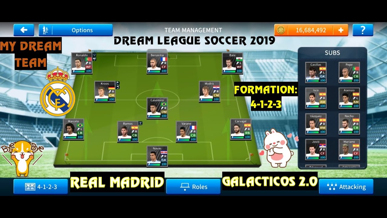 My Dream Team – REAL MADRID GALACTICOS 2.0 (Formation 4-3-3 Holding ...