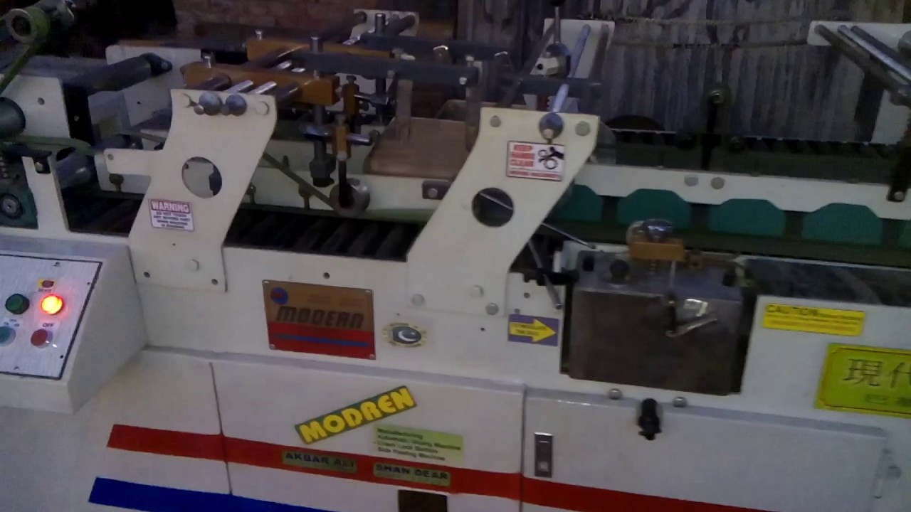 S21-14 folding gluing side pasting machine ready - YouTube