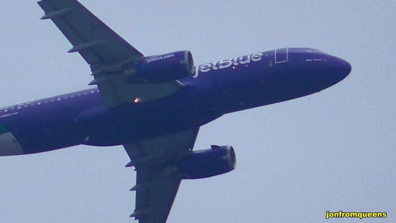 JetBlue Airways A320 Airbus (Blue Finest NYPD) taking off from JFK ...