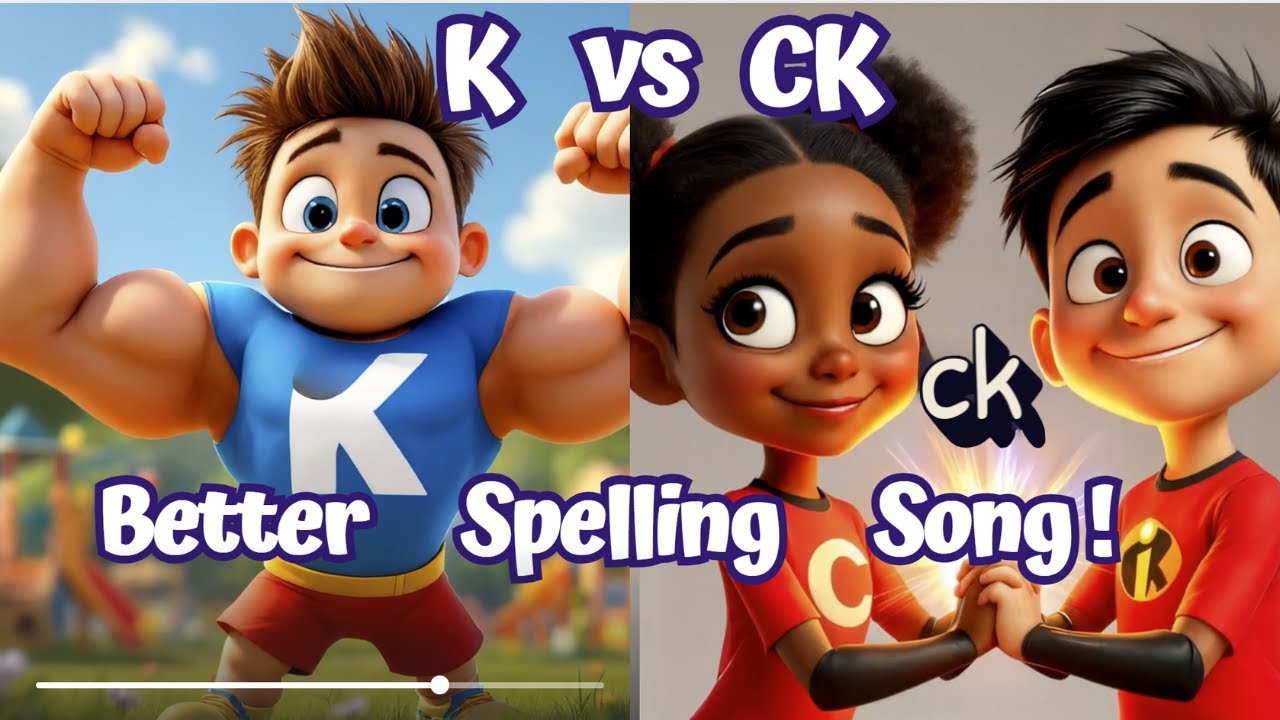 "K vs CK Phonics Rule Song | Fun Spelling Animation for Kids ...