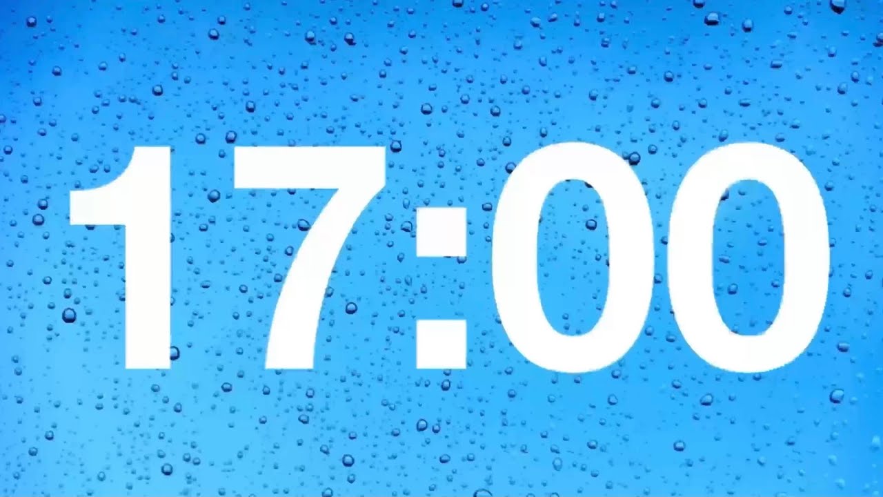 timer - 17 minute countdown with rain sound - YouTube