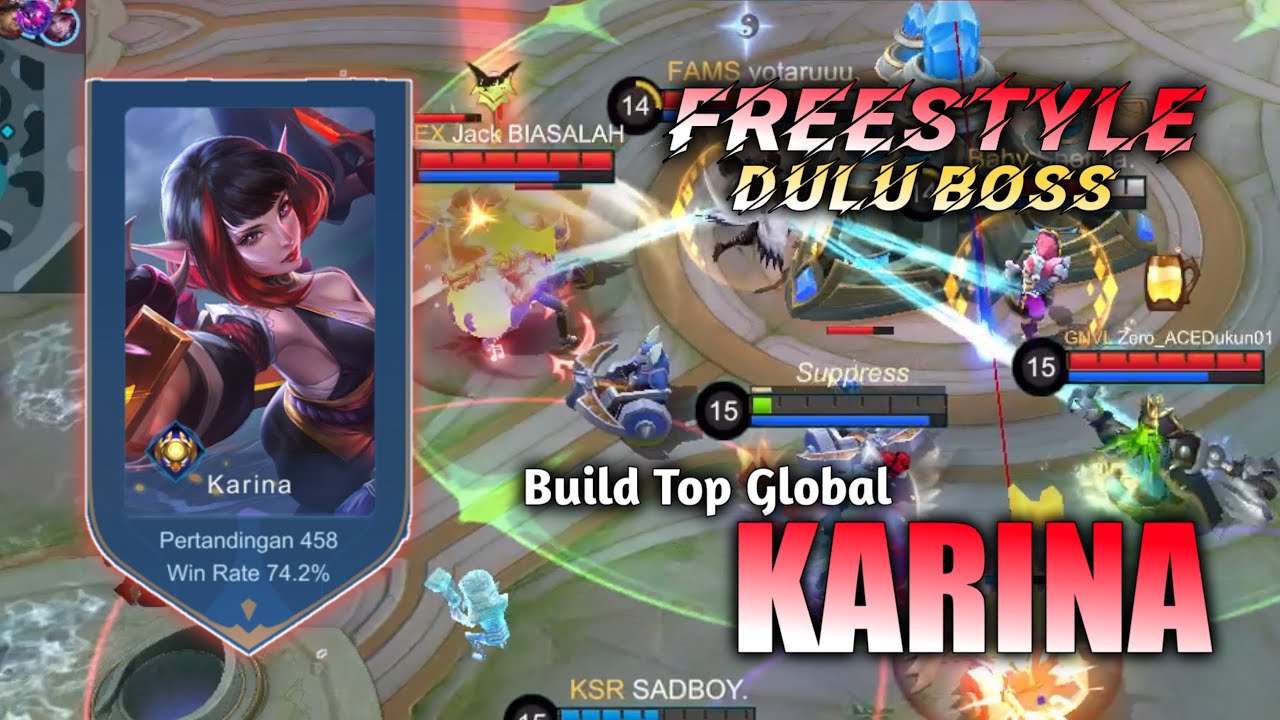 One Combo One Kill !!! Build Karina Tersakit 2022 - Karina One Hit ...