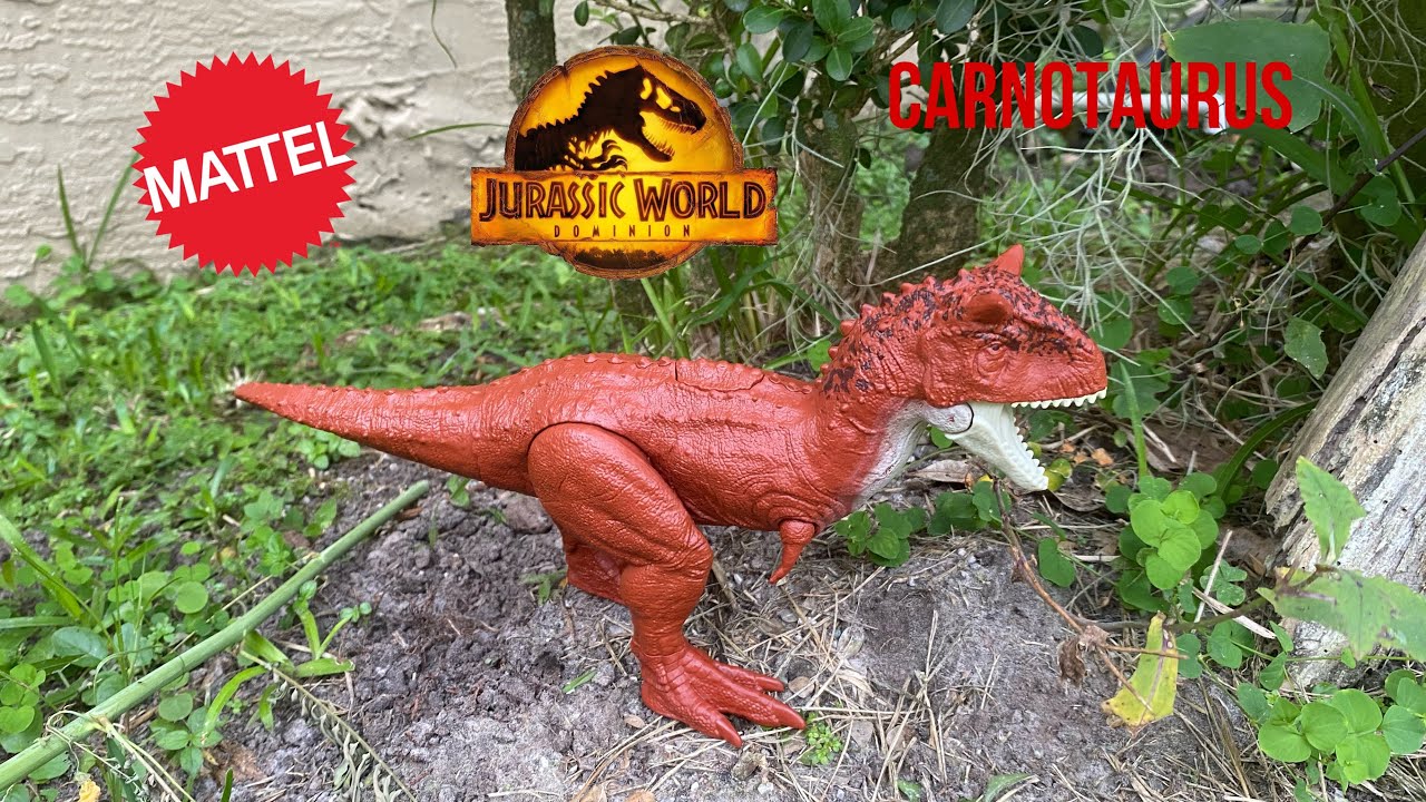 Red Jurassic Park Carnotaurus Toy Jurassic World Colossal Carnotaurus