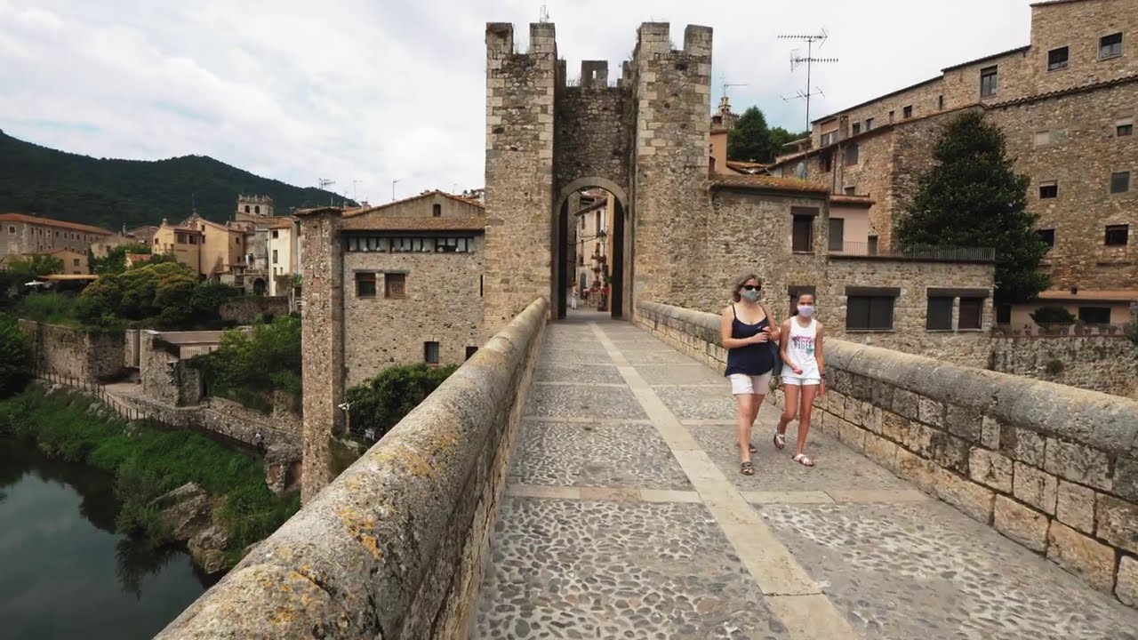 Walking European Medieval Town - Besalu, Spain - 4K 60fps - YouTube
