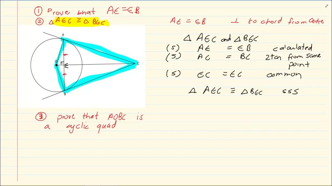Grade 11 Euclidean Geometry Tangent same point application - YouTube
