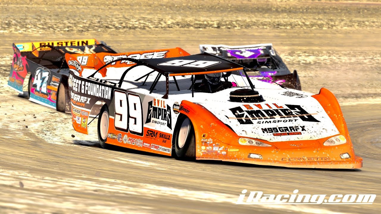 iRacing Dirt Super Late Models at Limaland - YouTube