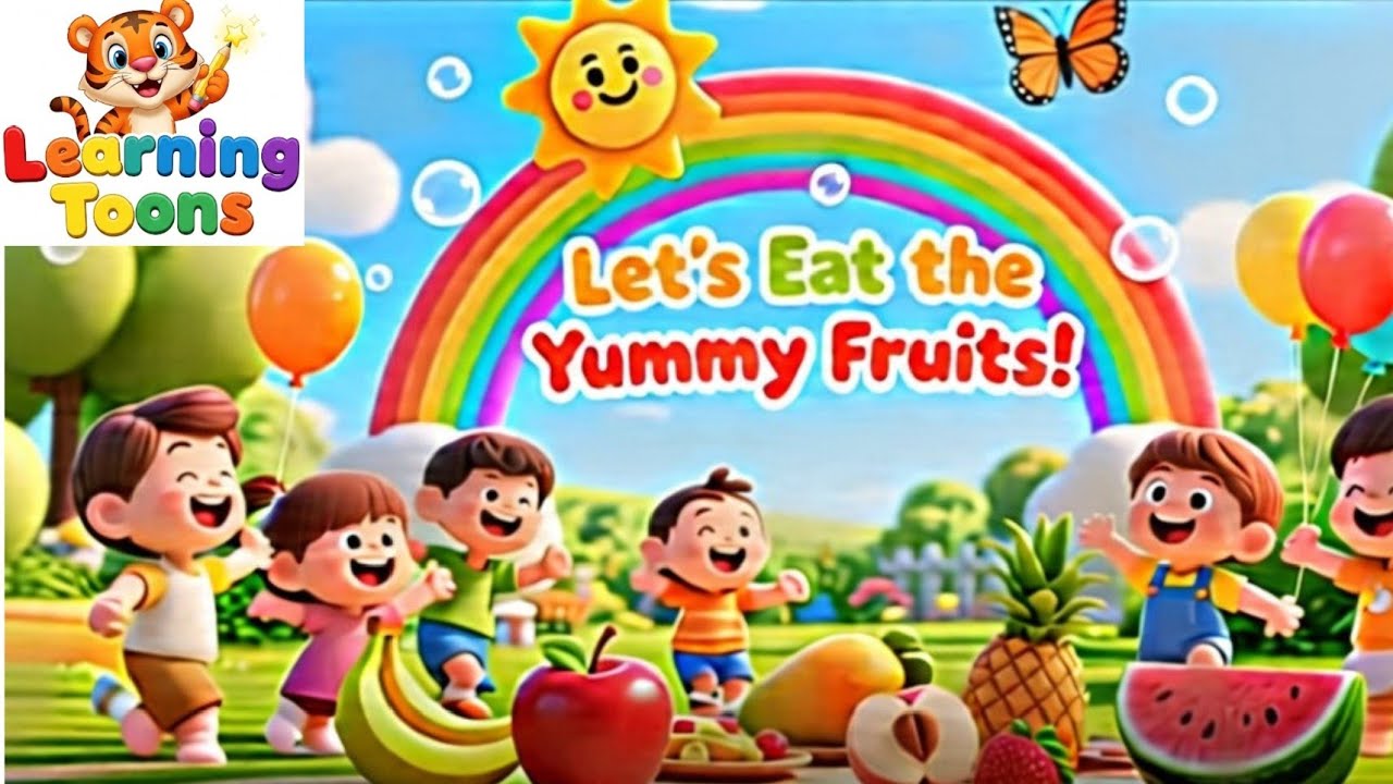 Yummy Fruits for Kids! Let's Learn and Eat Healthy Fruits with Fun ...