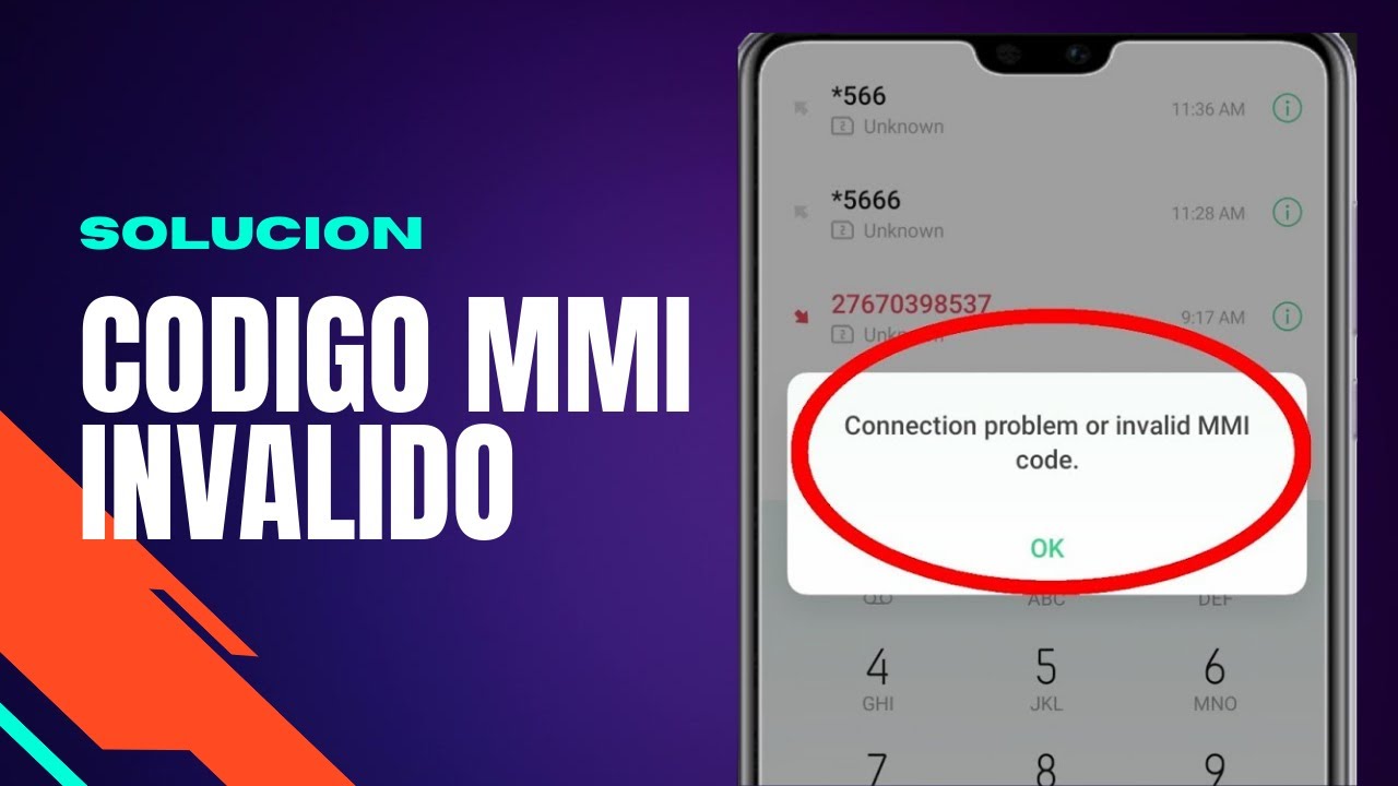Cómo solucionar el problema de Código MMI no valido - YouTube