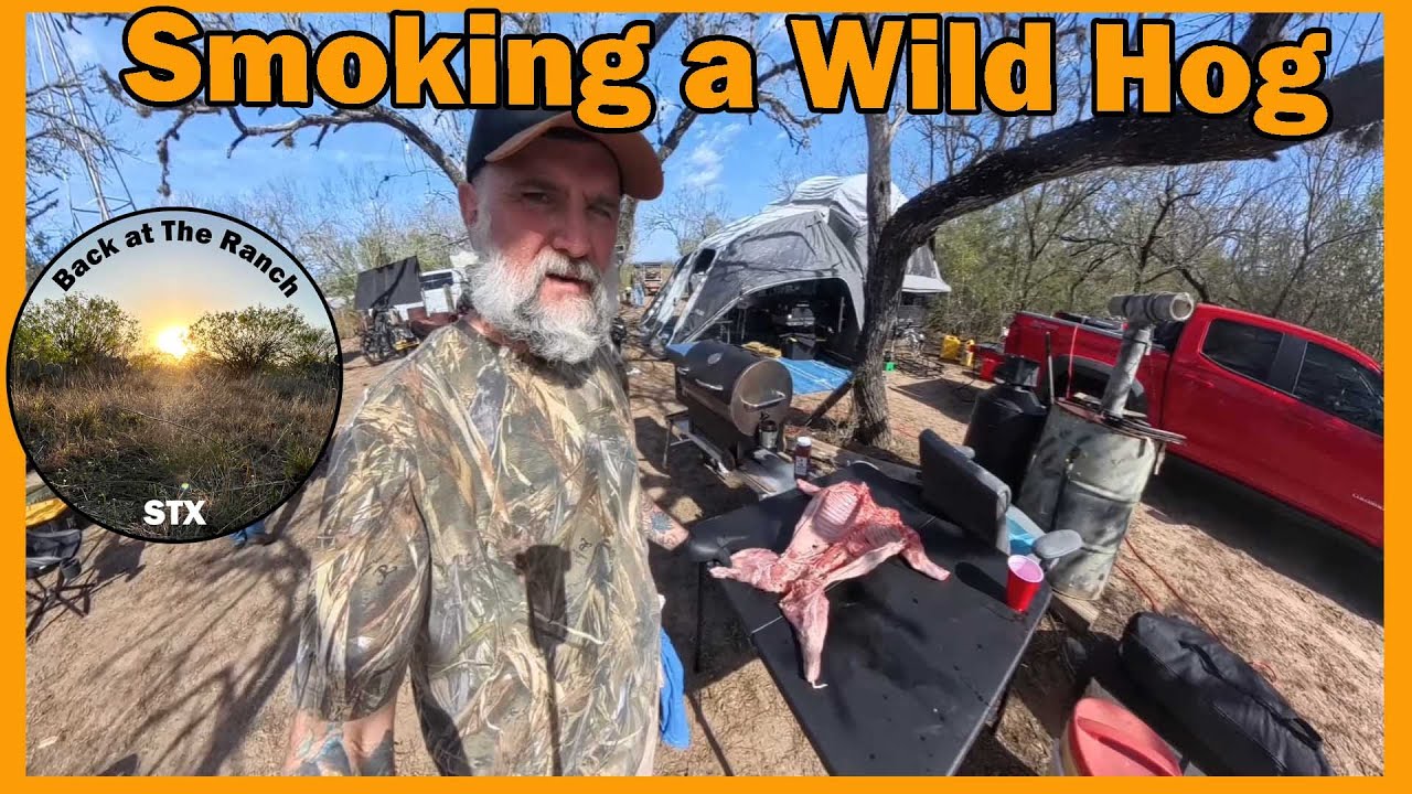 How to smoke a whole hog on a pellet grill Back at The Ranch - YouTube