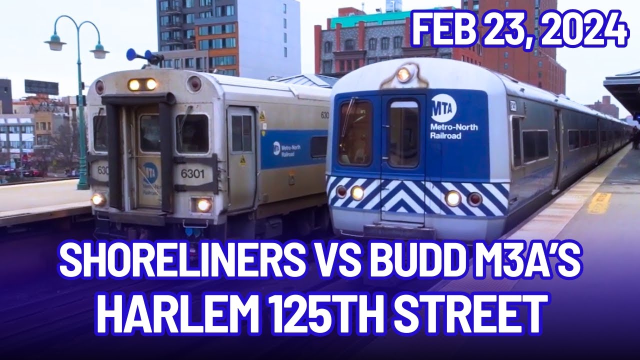 Metro North Showdown @ Harlem: Budd M3as vs Shoreliners / P32AC-DM ...