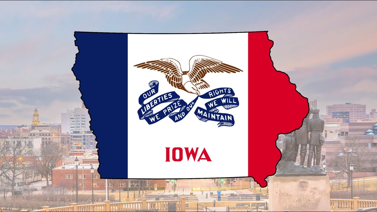 Iowa - Flag Map Speedpaint - YouTube
