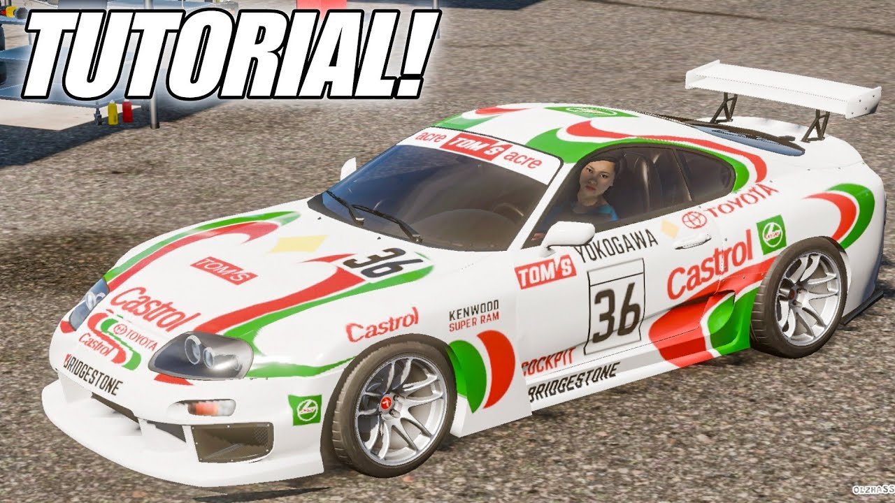 TOM's Toyota Supra Mk4 Castrol Design Tutorial | Car Parking ...