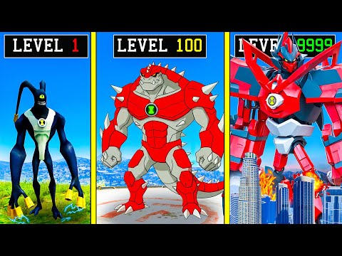 LEVEL 1 to LEVEL 1,000,000 ULTIMATE BEN 10 in GTA 5!