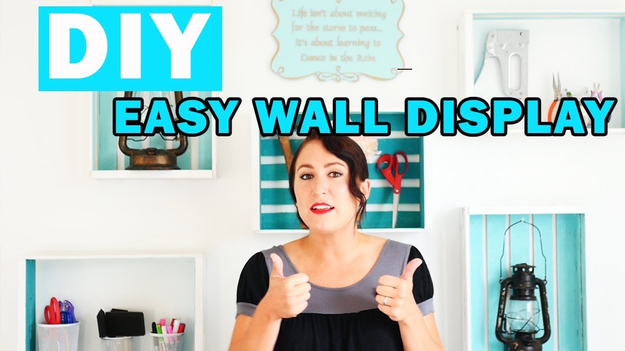 DIY Repurposed Wooden Crate Wall Display - YouTube