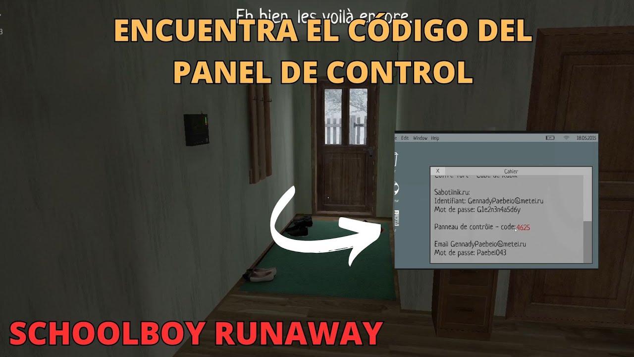 CÓMO ENCONTRAR EL CÓDIGO DEL PANEL DE CONTROL EN Schoolboy Runaway Tuto ...