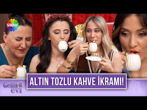 Melike Gelin'den misafirlerine altın tozlu kahve ve kabak tatlısı ikramı! | Gelin Evi 1449. Bölüm