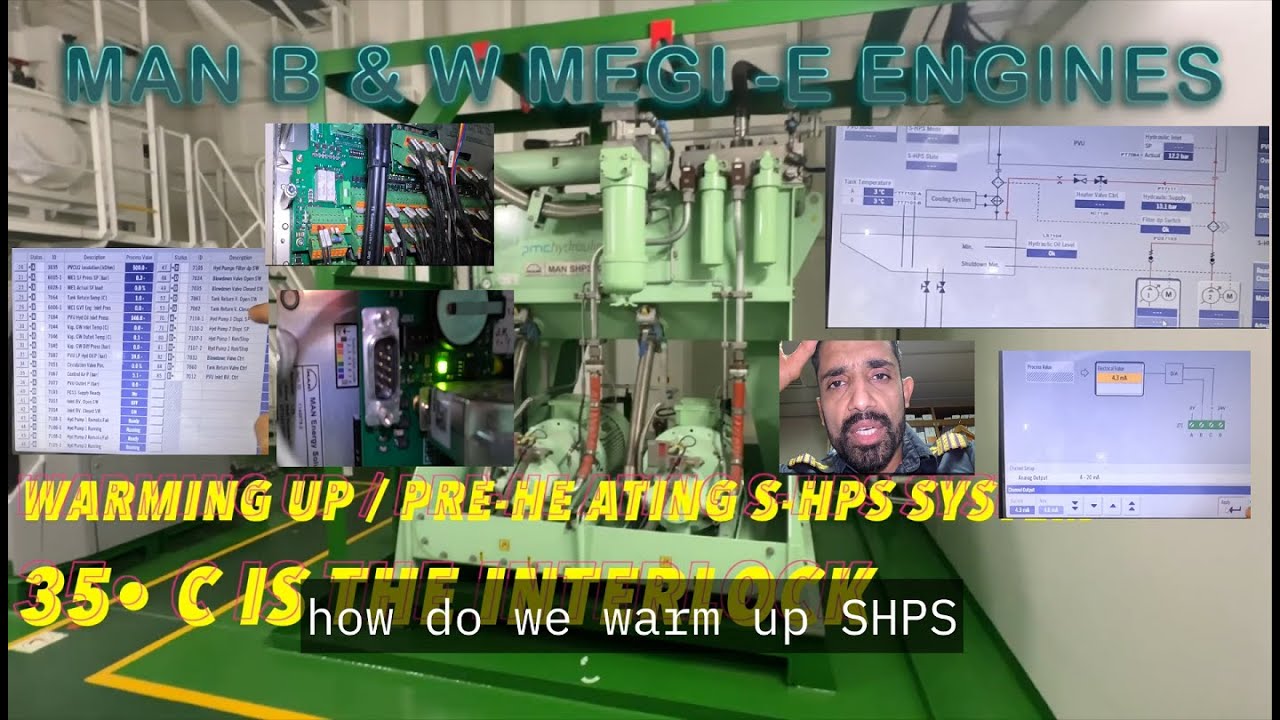 S-HPS PRE-HEAT/ WARMING UP PROCEDURE - MAN B& W MEGI-E ENGINES - YouTube