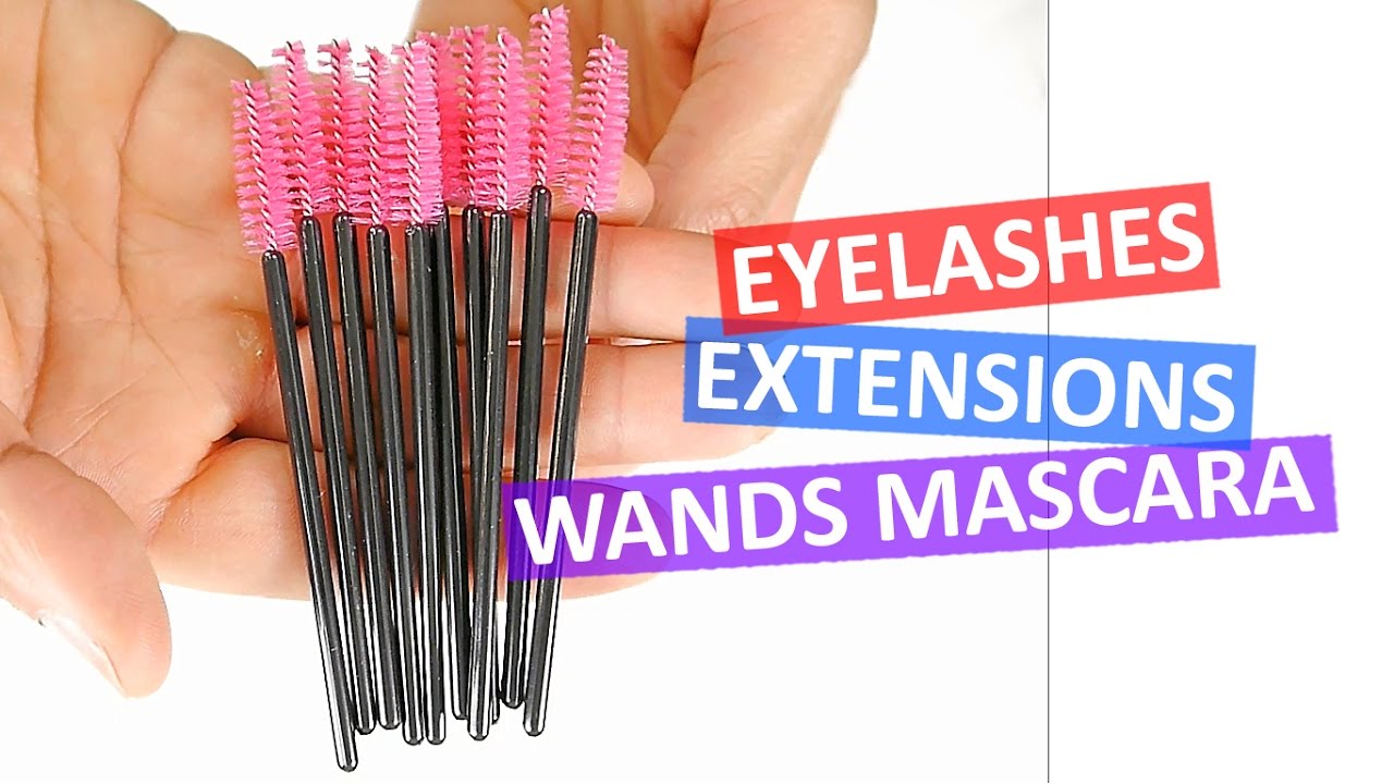 Mascara Wands Brushes (Pink) - Eyelash Extensions Accessories - Perfect ...