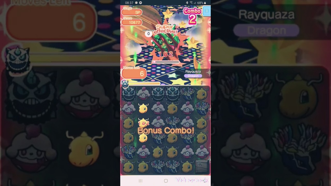 Pokemon Shuffle Special Stage - Rayquaza A Rank + Catch (2 Attempts ...