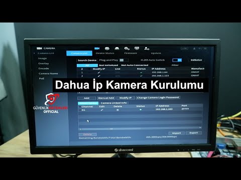Dahua ip kamera kurulumu & Dahua İp kameranın Nvr kayıt cihazı tanıtılması