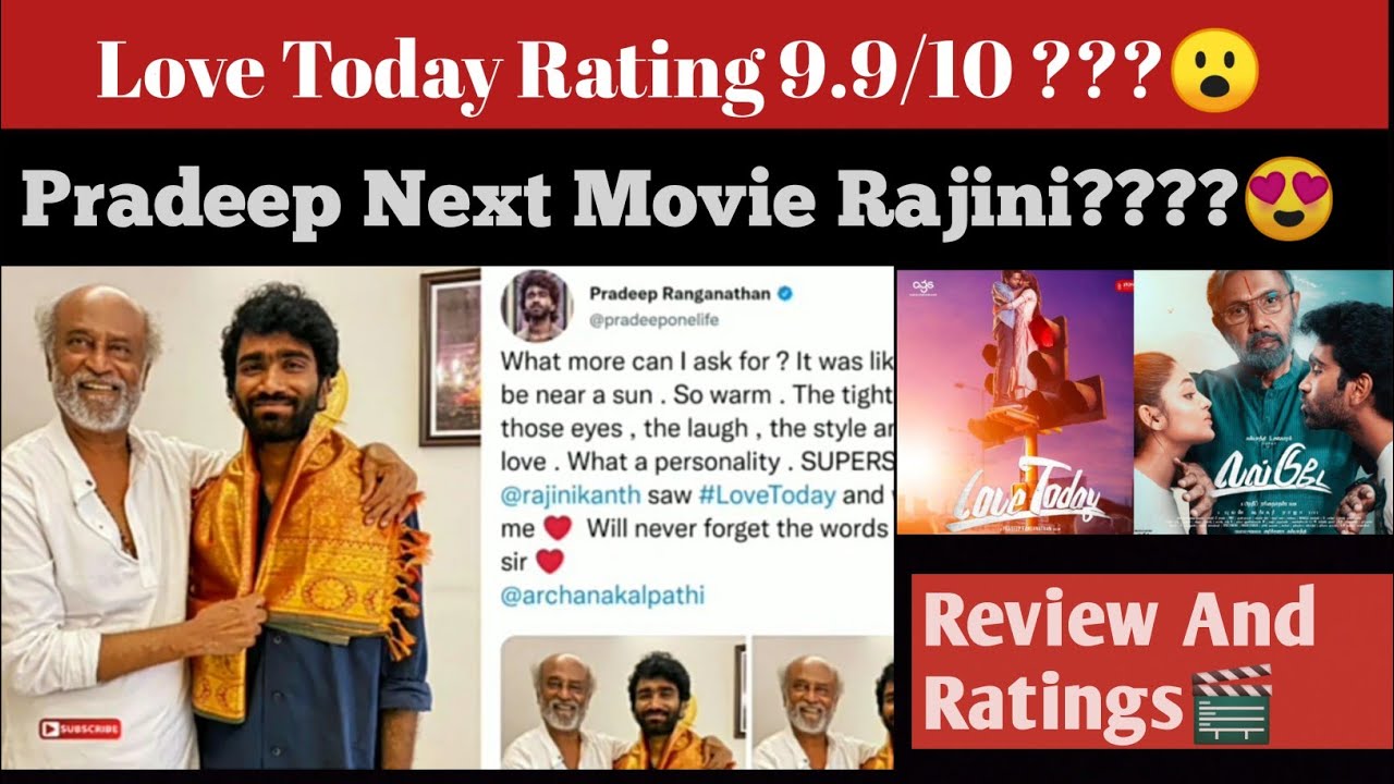 Pradeep Ranganathan Next Movie with Rajini..???🔥😮 || Love Today Black ...