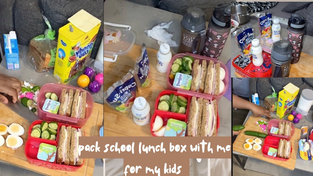 Pack my kids school lunch box with me - YouTube