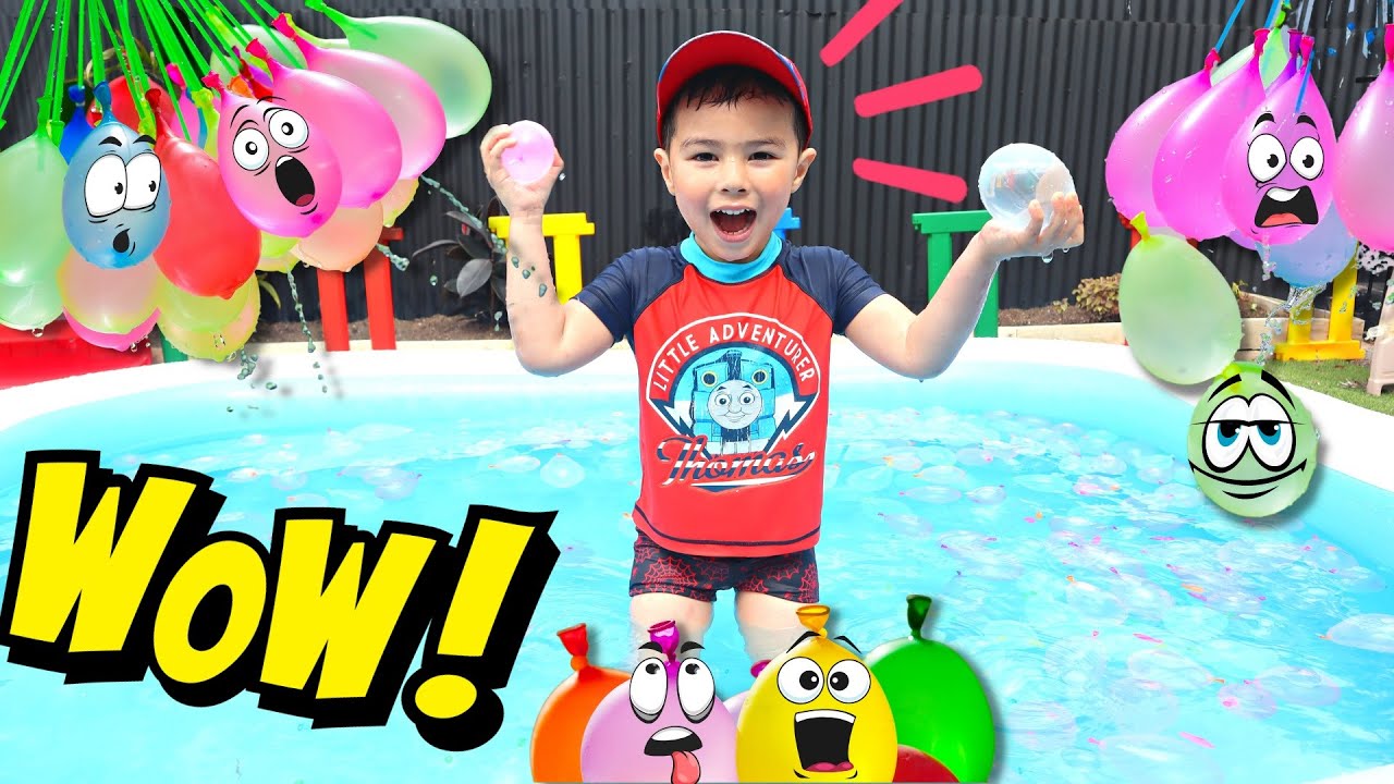 Kids Inflatable Pool Water Fight Fun Surprise Toys Box - YouTube