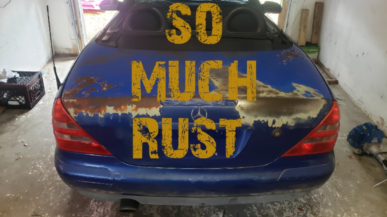 removing Rust off my $1000 Mercedes Benz SLk 230 - YouTube