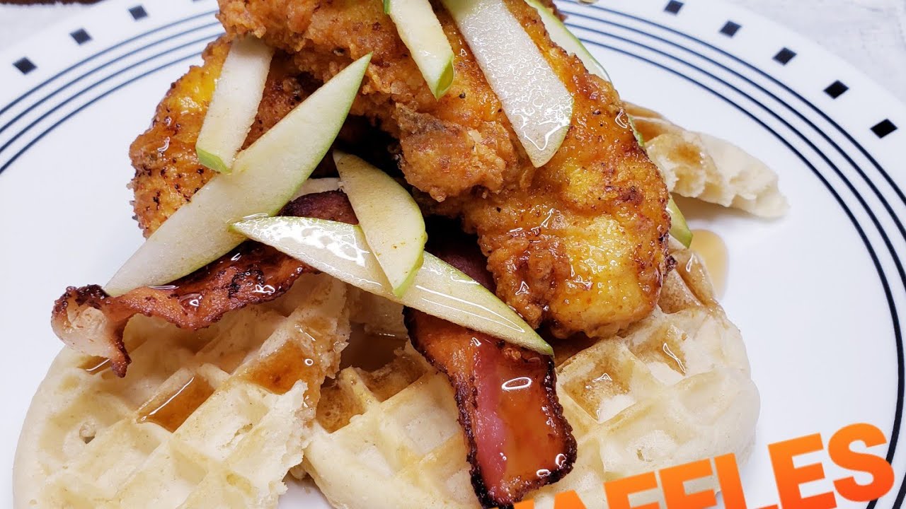 Pollo y Waffles (dulce y salado) - YouTube