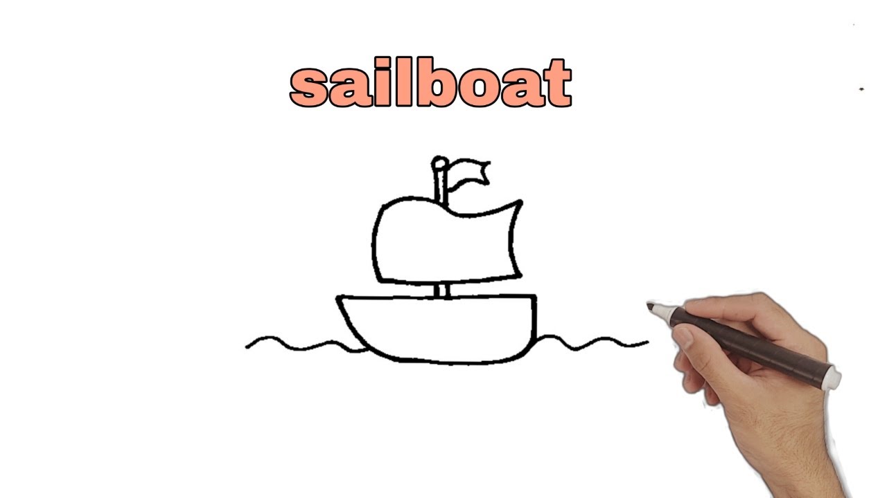 How to draw a sailboat for class || drawing sailboat easy and fun - YouTube
