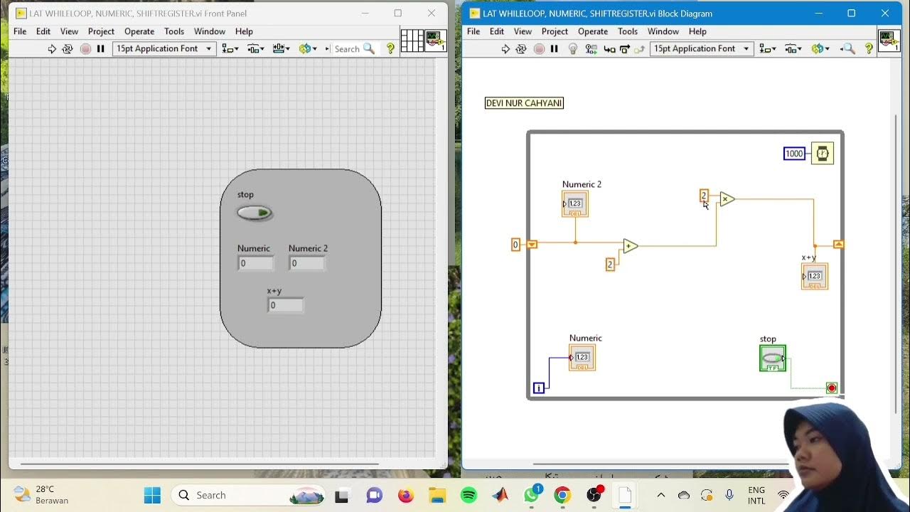 Latihan Whileloop, Numeric, Shift Register - YouTube