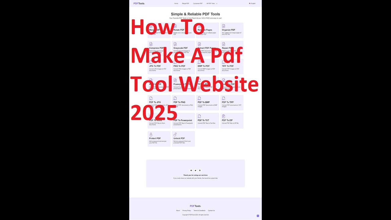 How To Make A Pdf Tool Website 2025 - YouTube