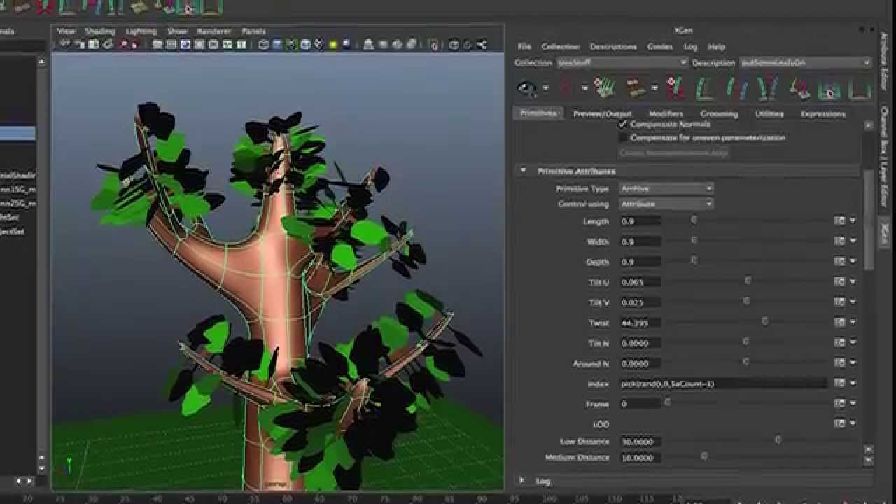 xGen: Putting Geometry Leaves on Silly Tree - YouTube